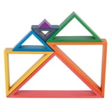 TickiT Wooden Rainbow Architect Triangles - Set of 7 - Walmart.com
