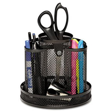 Eldon Office Products 1773083 Wire Mesh Spinning Desk Sorter, Black ...