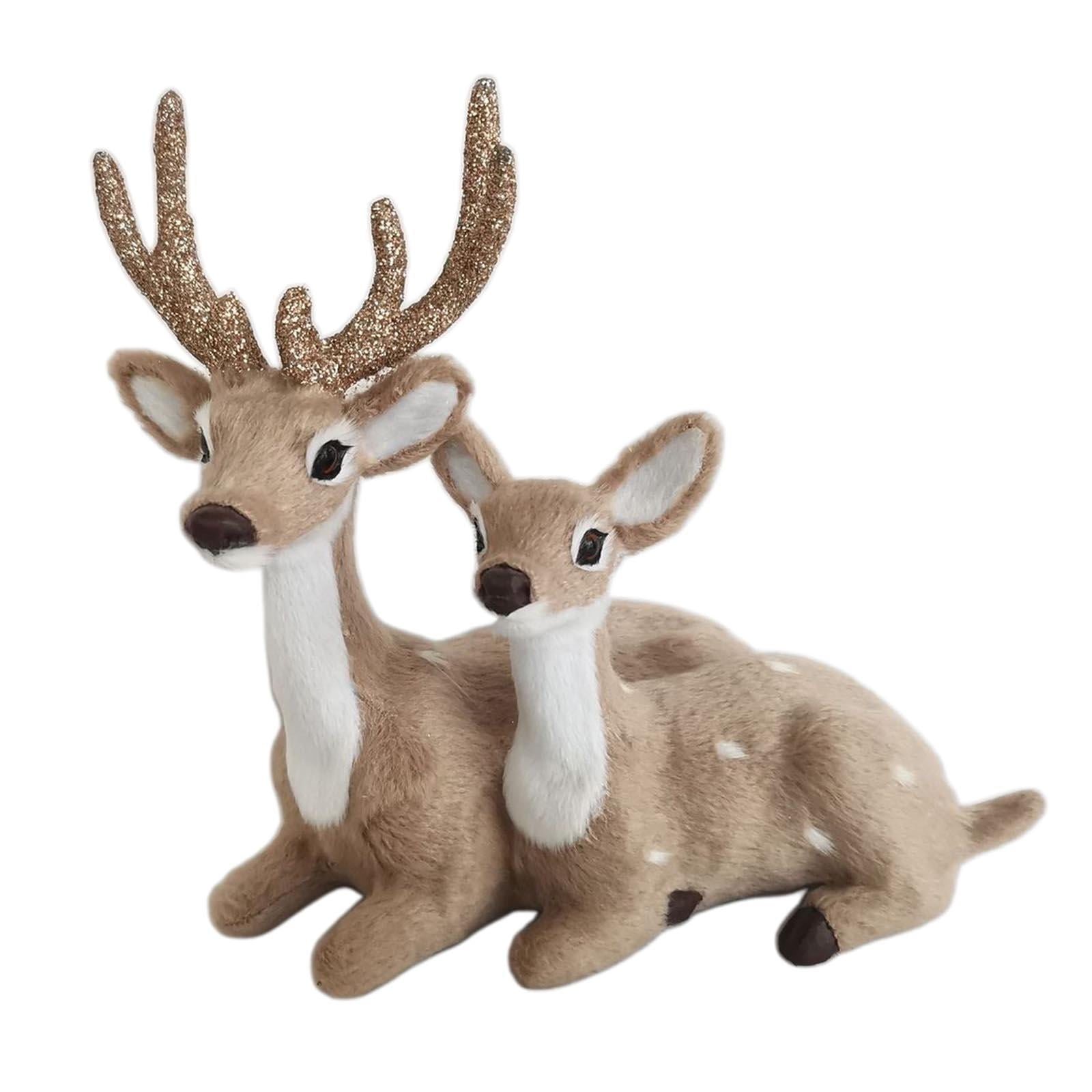 Click here for Luzkey 2pcs Reindeer Simulation Animal Ornaments D... prices