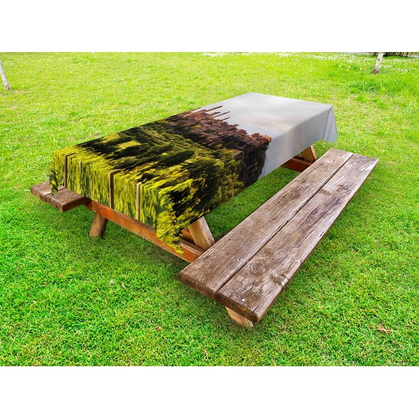 Antique Outdoor Tablecloth, Medieval City of San Gimignano Tuscany ...
