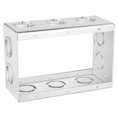 2-1/2 Inch Deep Three Gang Extension Ring Masonry Box - Walmart.com ...
