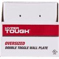 Hyper Tough Oversized Wallplate, Double Switch, White Nylon, 2-Gang ...