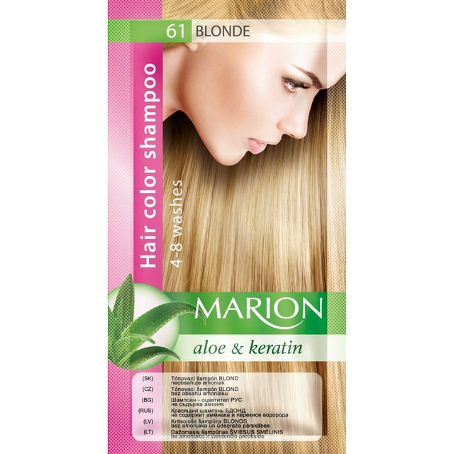 Marion Gray Hair Color Shampoo Hair Dye Kit with Aloe and Keratin #61 ...