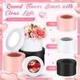 Weekgrat Set of 12 TSF6 Round Flower Boxes with Clear Lids 4 Assorted ...