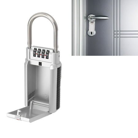 Portable 4 Digit Key Box, Aluminum Alloy Combination Safe With ...