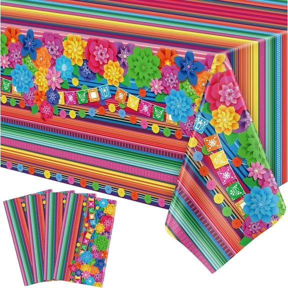 Fiesta Tablecover 54" X 108"- 12 Pack(1 Per Package)- Plastic - Walmart.com