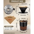 Pour Over Coffee Dripper 10.1oz (1 Cup)-304 Stainless Steel Reusable 50 ...