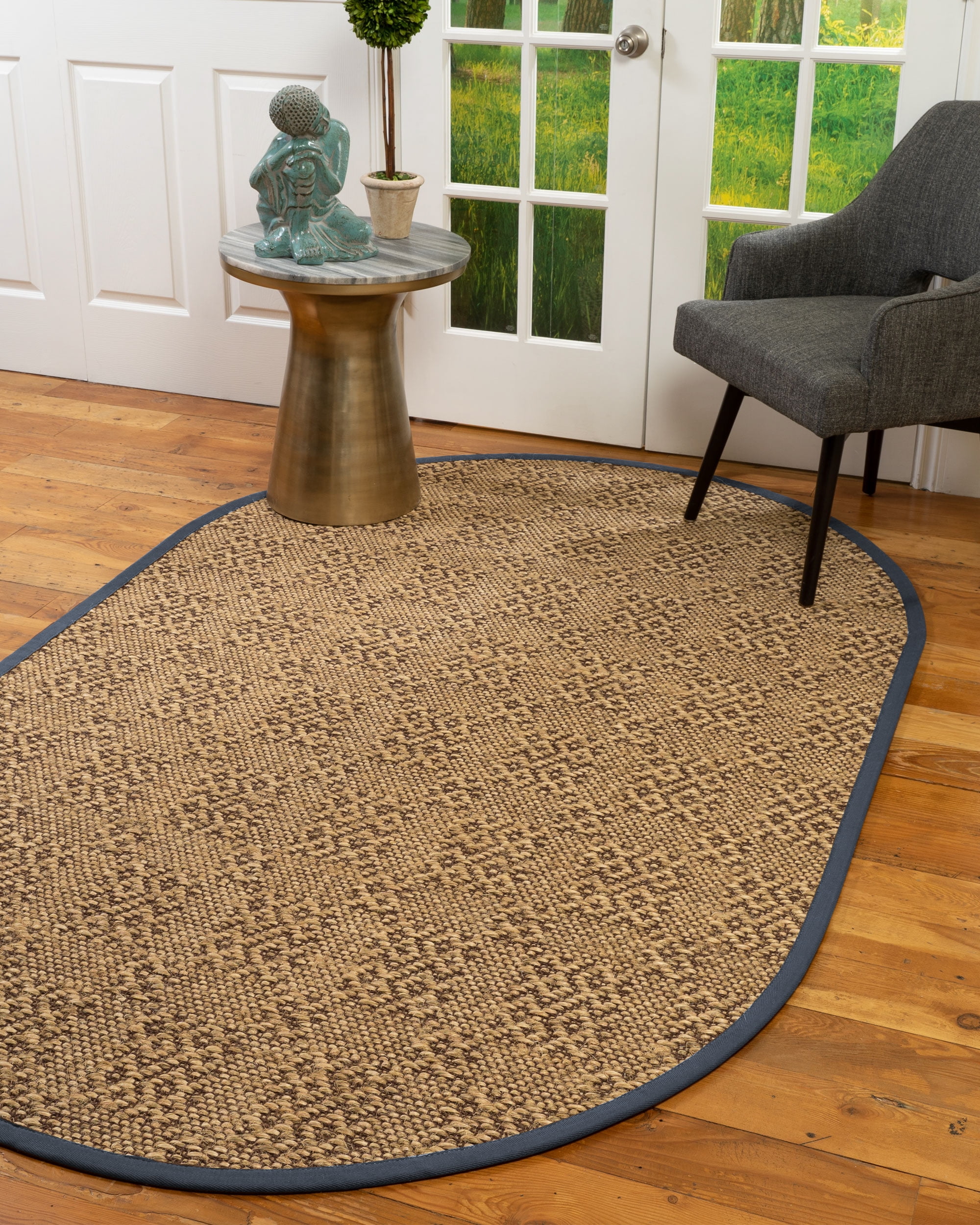 Natural Area Rugs Oslo Custom Sisal Rug 6 X 9 Oval Extra Wide