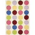 SAFAVIEH Kids Webster Polka Dots Area Rug, Ivory/Multi, 6' x 9 ...