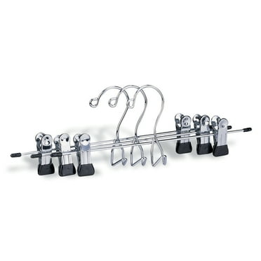 Organize It All 2 Pack Metal Hangers with Clips, Chrome - Walmart.com