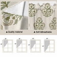 Abstract Beige Floral Swag Curtain Valance for Window 2 Panels Vintage ...