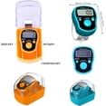 6-Pack Digital Tally Finger Counter with Led, Colorful Tasbeeh Tasbih 5 ...