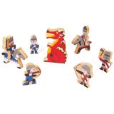 Alex's Medieval Toy Set: Wooden Dragon Castle, 55 Pieces With Miniature ...