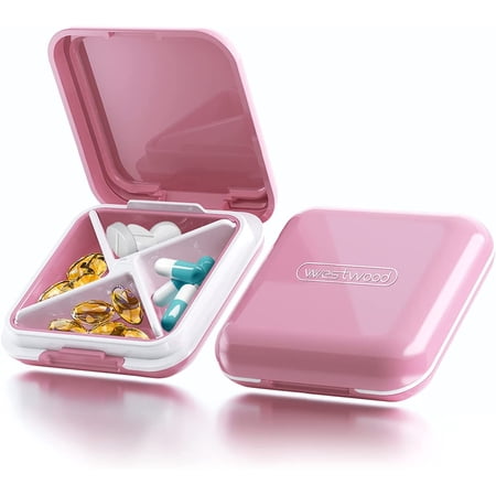 Pill Box 4 Compartments Pill Box Waterproof Medicine Box Pill Box for ...