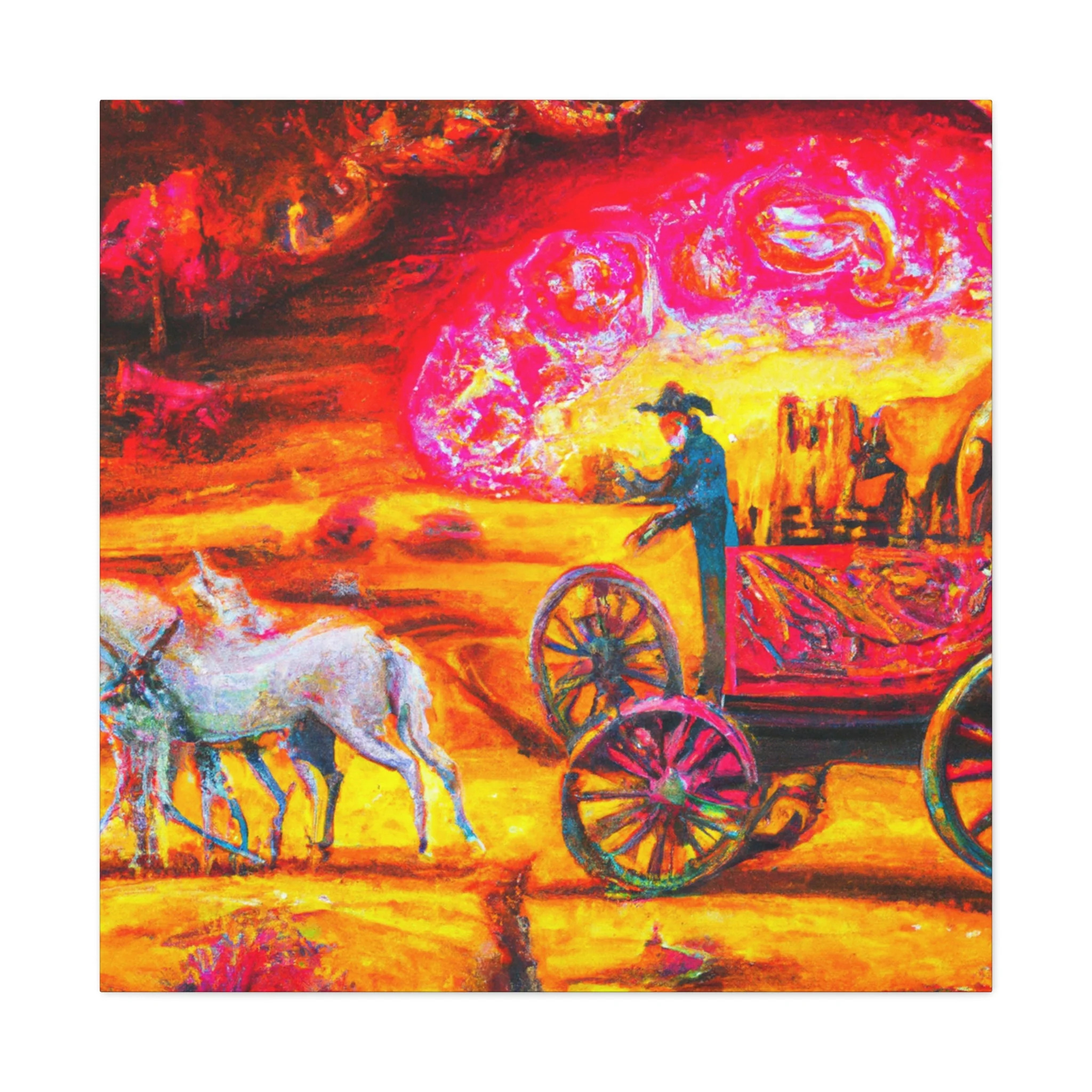 Stagecoach in Motion - Canvas - Walmart.com