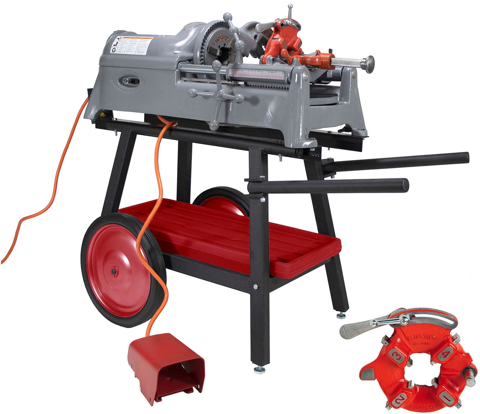 Restored: Like New RIDGID® 535 V1 Pipe Threader with Cart Dies Heads ...