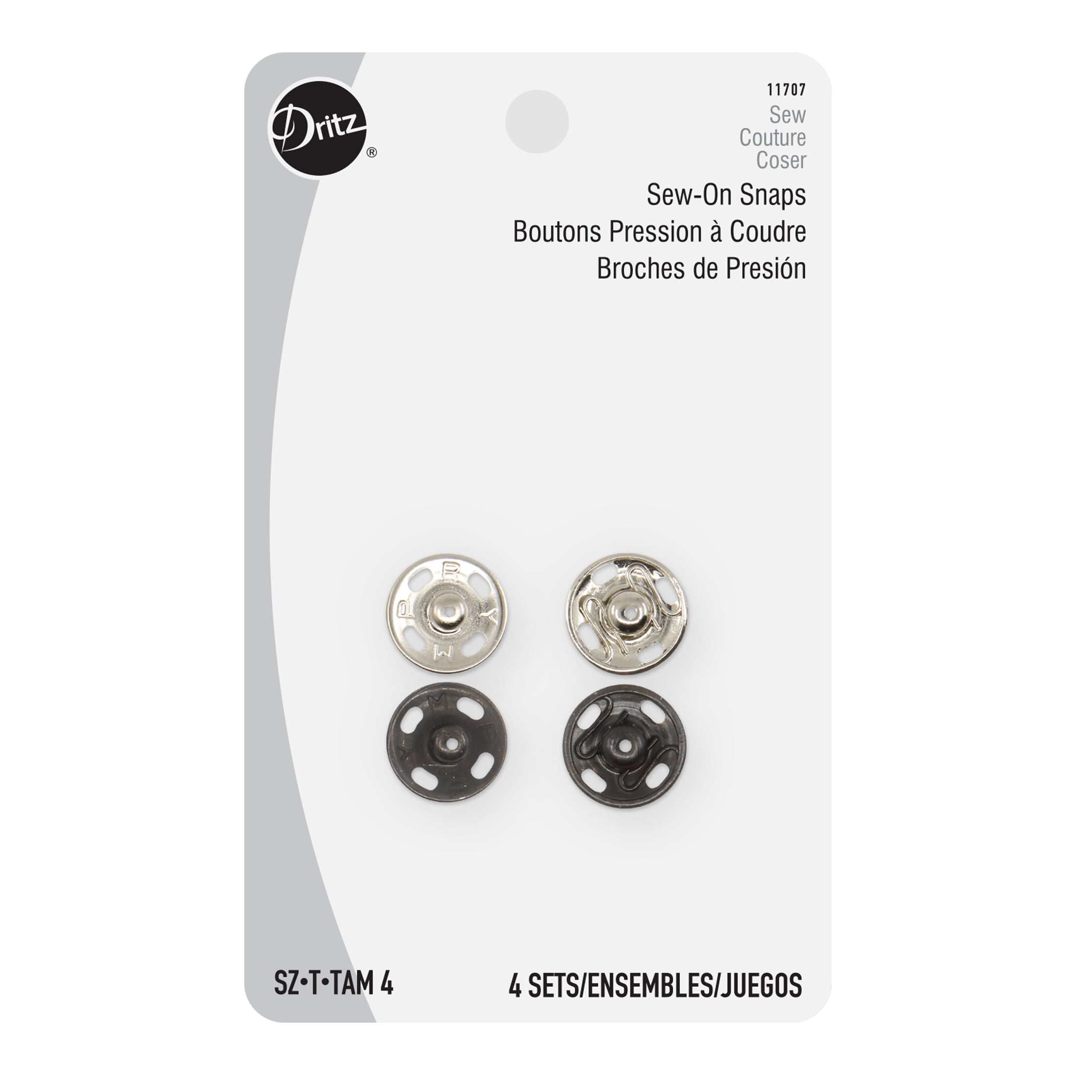 Sew On Snaps Sz 4 - Walmart.com