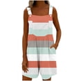Costeam Womens Sleeveless Button Detail Loose Jumpsuit Side Pockets ...