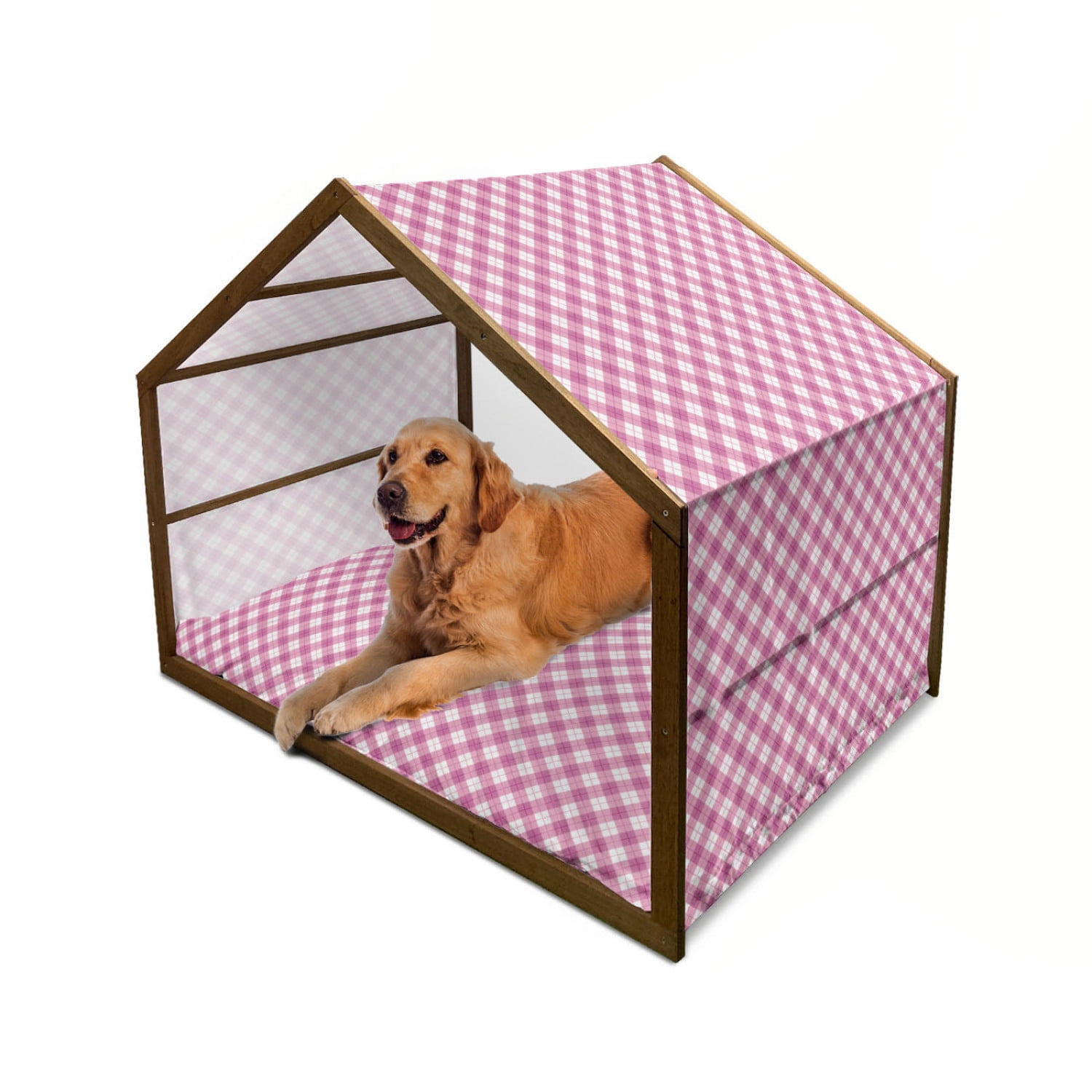 Abstract Pet House, Geometric Diagonal in Pastel Color Girls Style ...