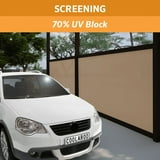 Coolaroo Privacy Screen Sandstone Color Sun Shade Fabric with 70% UV ...