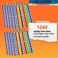 "Tag-A-Room Bright Small Smiley Face Dot Stickers, 3/4 inch Round, 8.5 ...