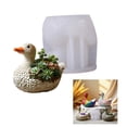 Creative Duck Pattern Silicone Planter Mold Flowerpot Moulds for Resin ...
