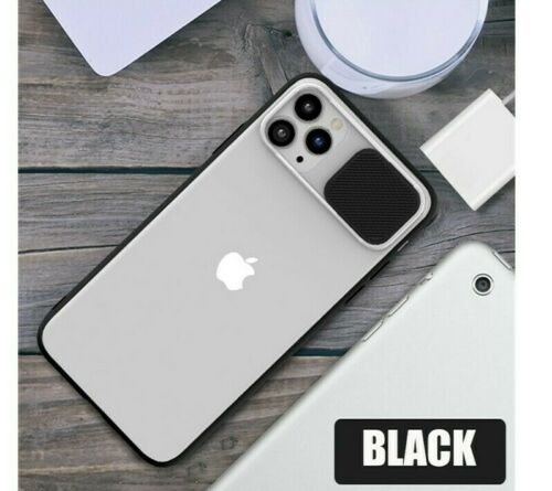 iPhone 11 Pro Max Case with Camera Cover, Hard PC Back & Soft Side ...