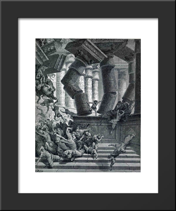 Death of Samson 20x24 Framed Art Print by Gustave Dore - Walmart.com