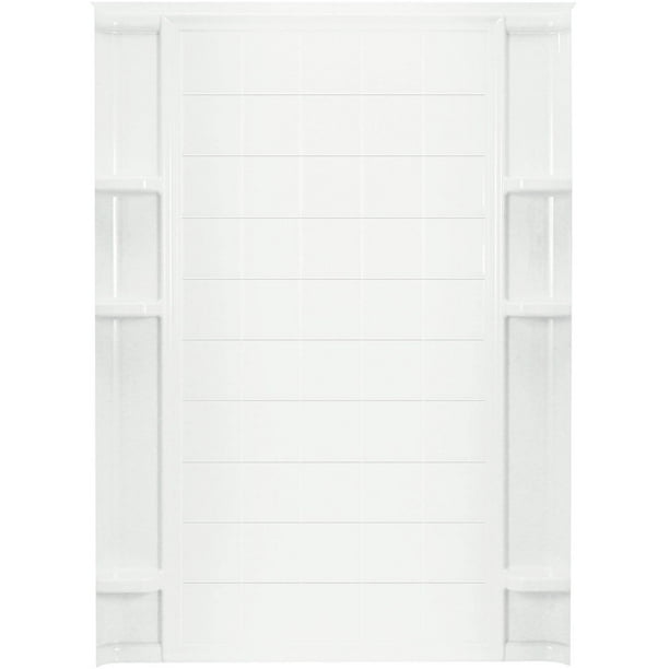 Sterling 60" White Ensemble Tile Shower Back Wall Unit - Walmart.com ...
