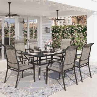 Amazonia Bahamas 7-Piece Extendable Oval Patio Dining Set, Solid Wood ...