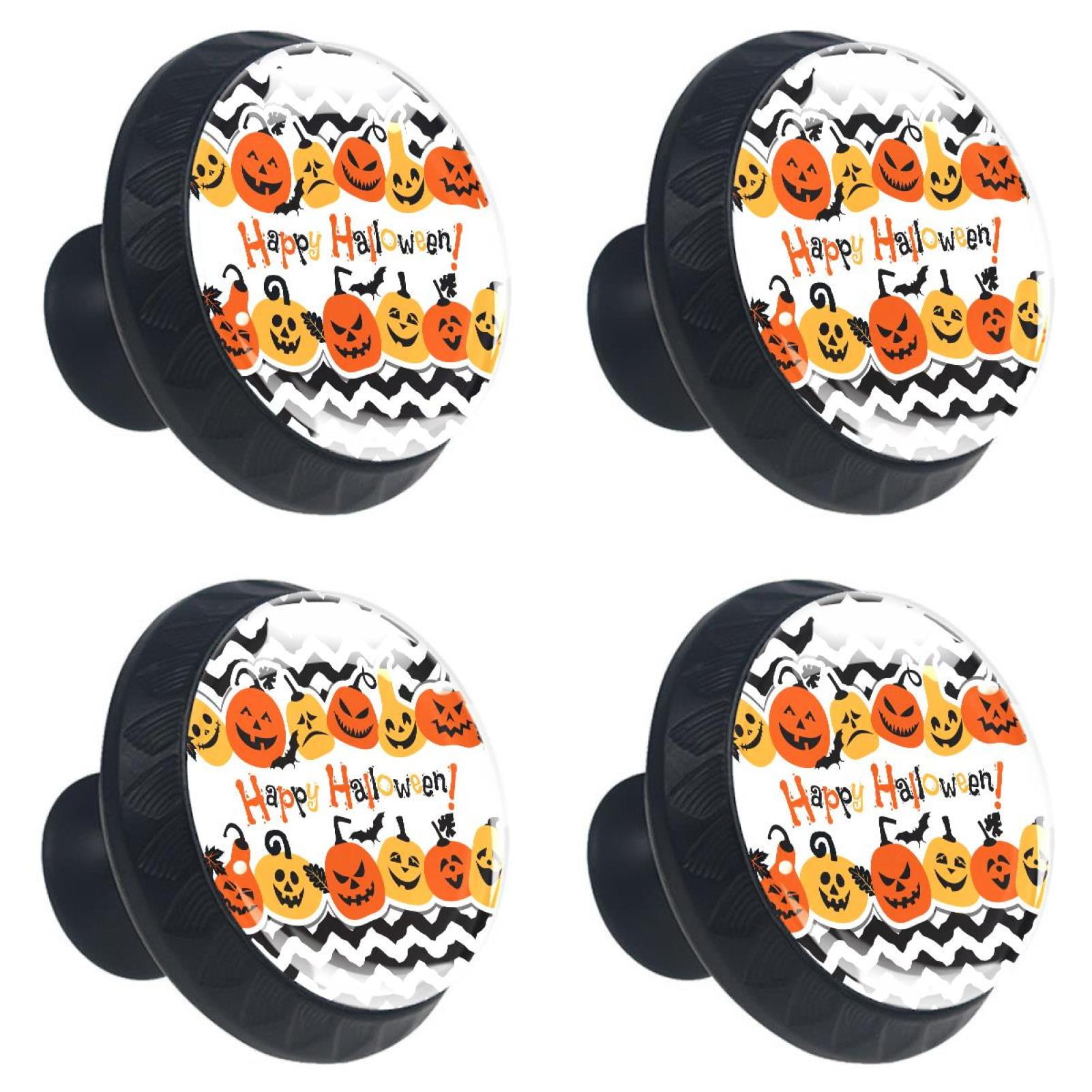 4 Pcs Pumpkins and Stripes Knobs for Kitchen Cabinet Cupboard Dresser ...