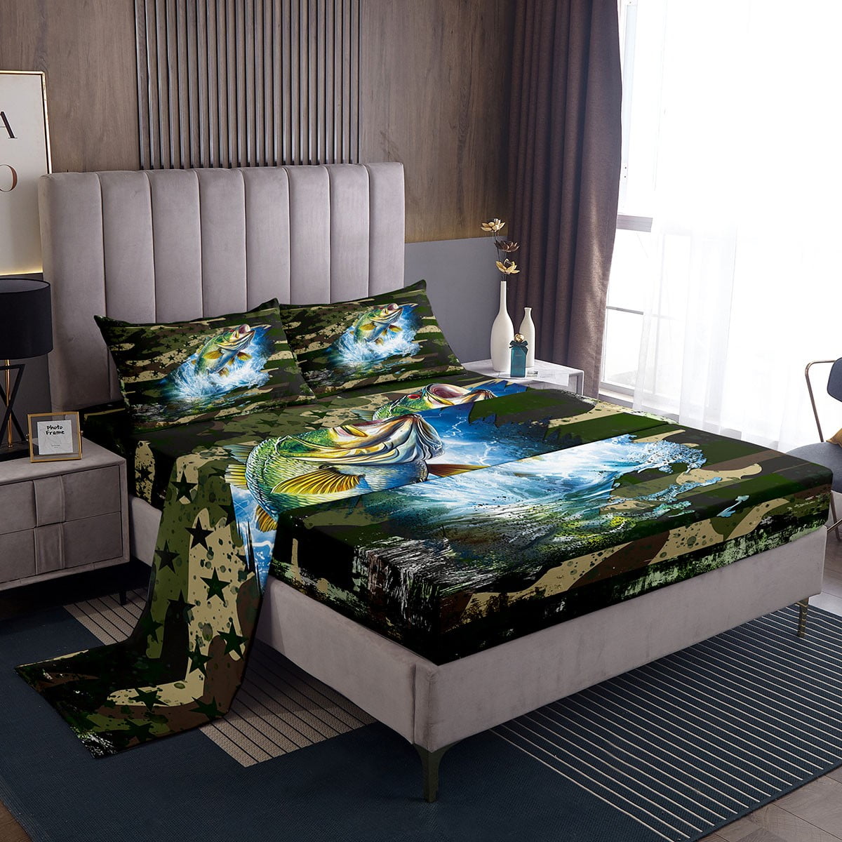 Click here for Erosebridal Hunting And Fishing Bed Sheets Set Twi... prices
