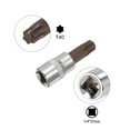 Uxcell T40 Torx Bit Socket, 1/4" Square Drive 1.5" Length with Hex Shank Power Drill Adapter ...