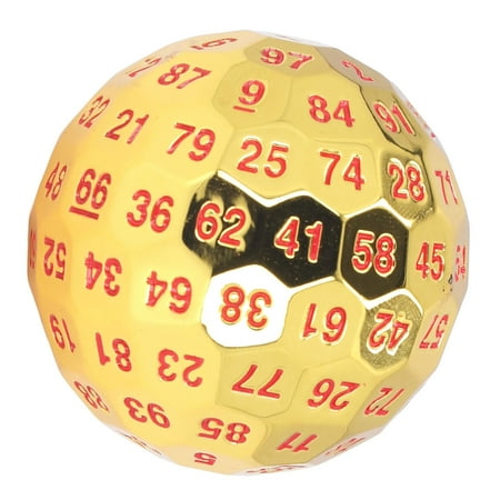 Metal D100 Dice, D100 Face Dice Game Toys Polyhedral 2.0in Diameter For ...