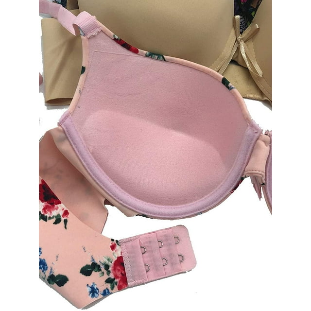 6 Piecec Full Cup Pushup Underwired Push Up Bra B and C Cup (34B ...