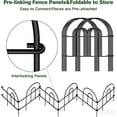 AMAGABELI 35 Panels 18in(H)×50ft(L) Decorative Garden Fence No Dig ...