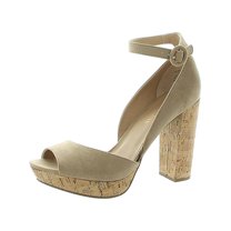 SUN STONE Womens Black 1" Platform Adjustable Cork-Like Braided Padded ...