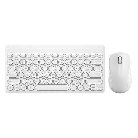 BOW K610 2.4G Wireless Keyboard And Mouse Set 79 Key Round Keycaps Mini ...