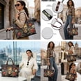 ZUXONGSY Skull Rose Print Top Handle Bag Purses Set of 2 for Ladies ...