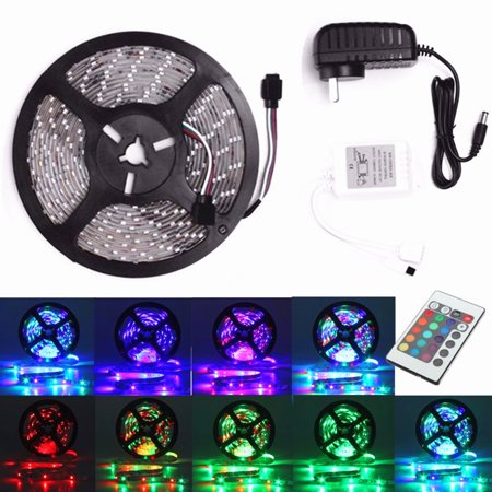 LED strip, IP65 RGB LED strip, color changing LED light chain 5M with ...