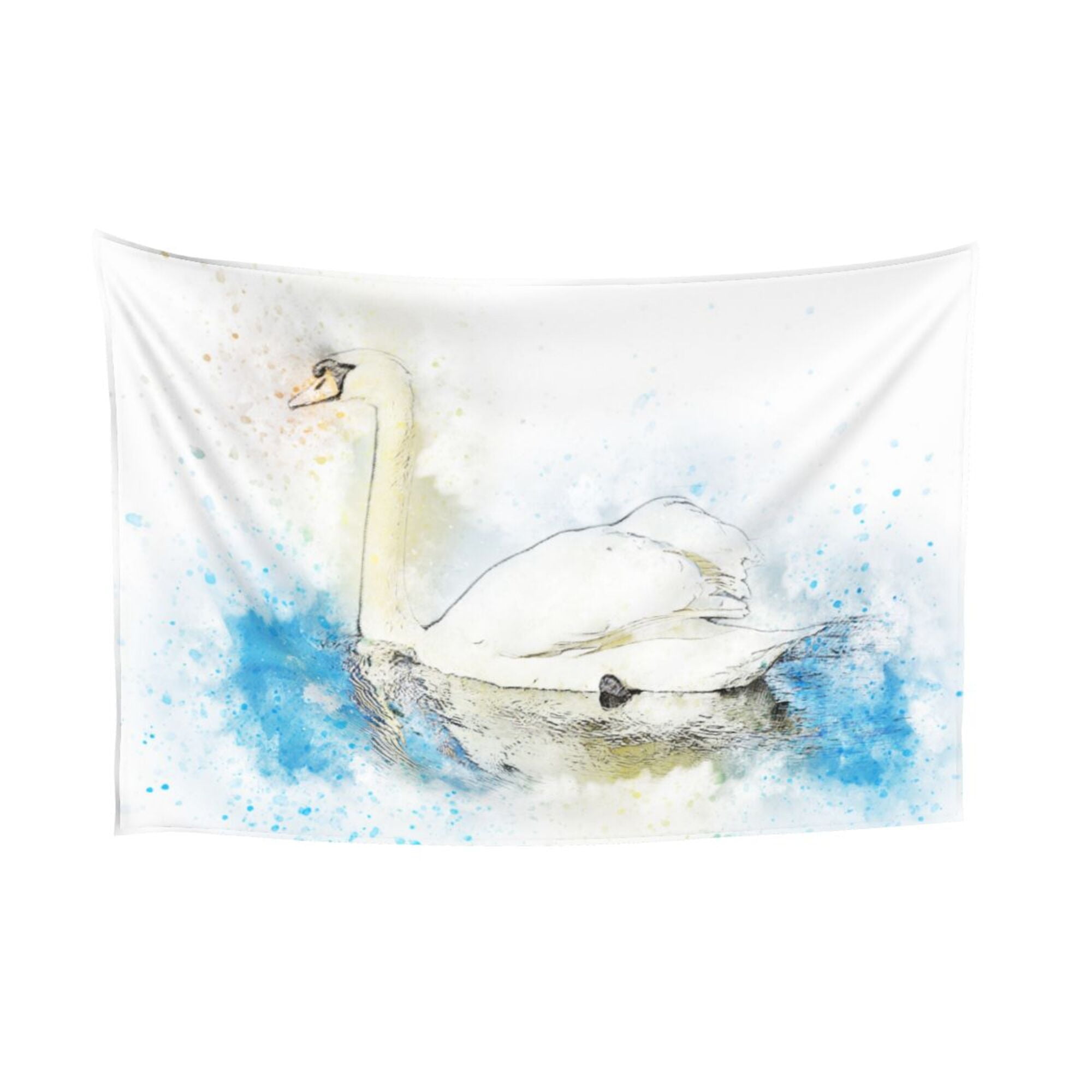 ZICANCN Funny Tapestry for Bedroom Aesthetic,Watercolor Swan Pattern ...