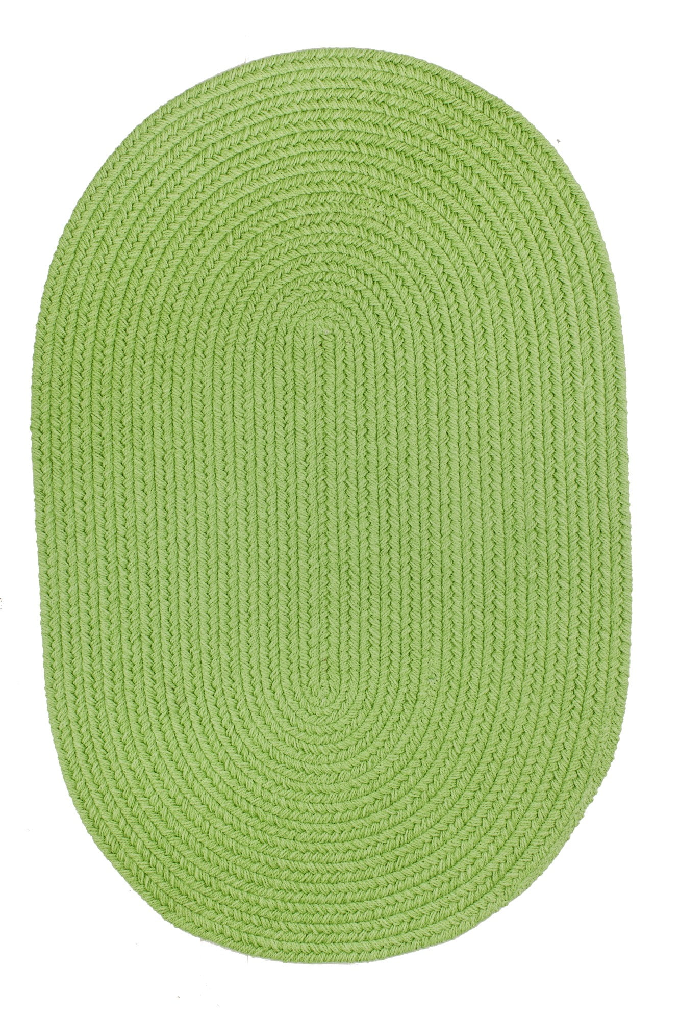 Indoor/Outdoor Solid Green Area Rug, Braided Textured Design, 4Ft. X ...