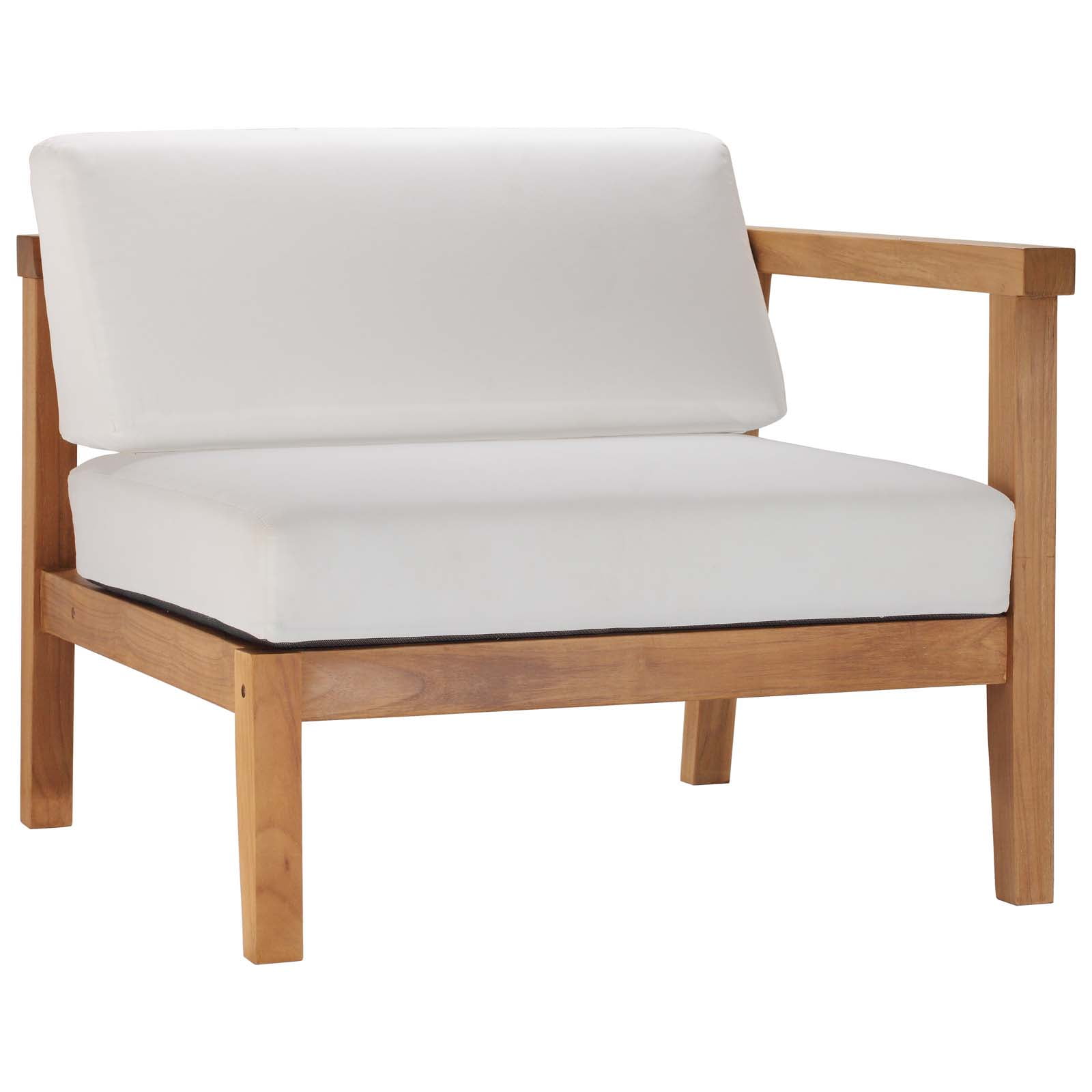 Sofa Corner Chair, Wood, Brown Natural White, Modern Contemporary Urban ...