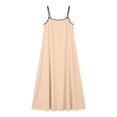Admvng Women's Sleeveless Square Neck Dresses Spaghetti Straps Casual ...