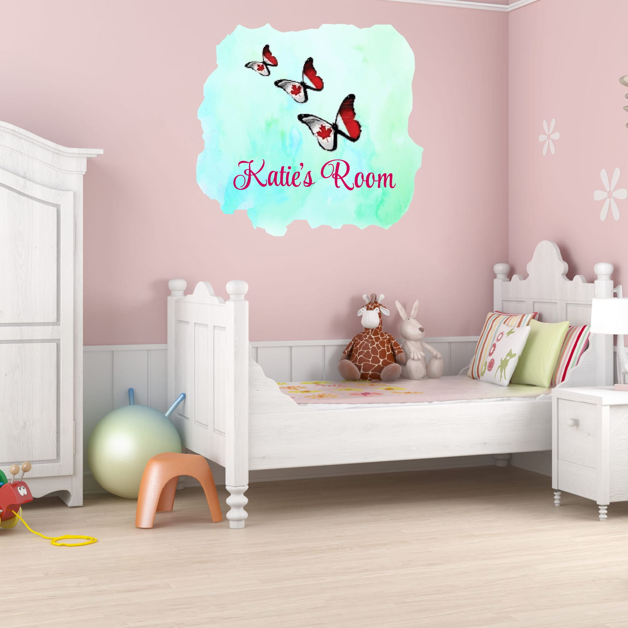 Outdoor Scenes Watercolor Custom Name Wall Decals for Kids Room ...