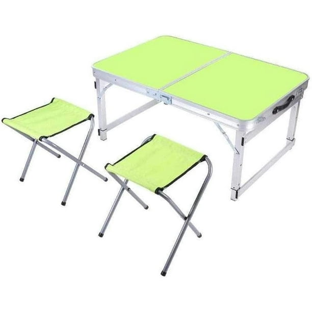 Folding Table 3 Foot Multi-Person Travel Dining Table and Chair Set ...