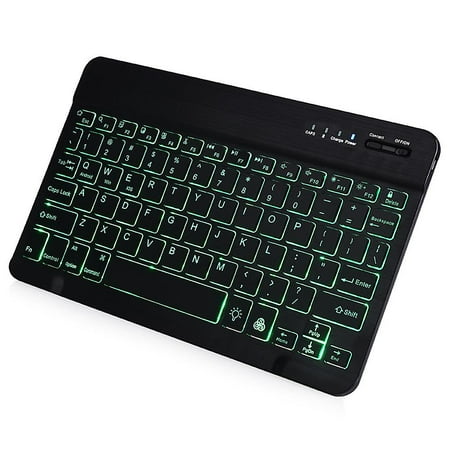 Universal Slim Portable Wireless Bluetooth Colors Backlit Keyboard,8in ...