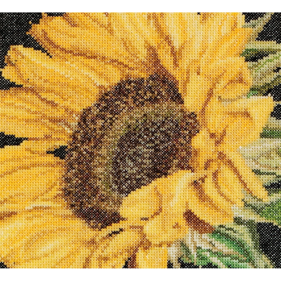 Sunflower On Aida Counted Cross-Stitch Kit, 6" x 5.5", 18-Count ...