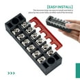 5 sets 600V 15A Dual Row 6 Position Screws Terminal Electric Barrier Strip Block - Walmart.com
