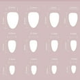 24pcs Short Almond False Nails with 3D Irregular Metal Line Designs ...